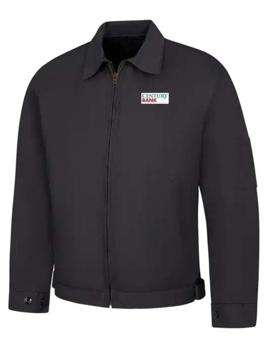 Red Kap Dark Grey Slash Pocket Jacket w/Century Bank Liberty Logo